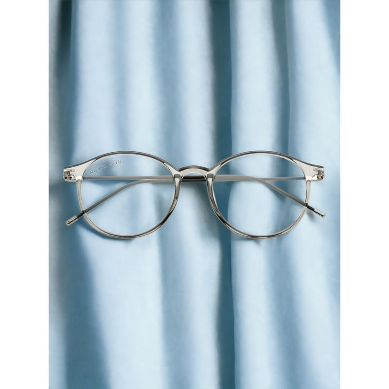 Buy ROYAL SON Round Transparent Grey latest Spectacles Frames for Men ...