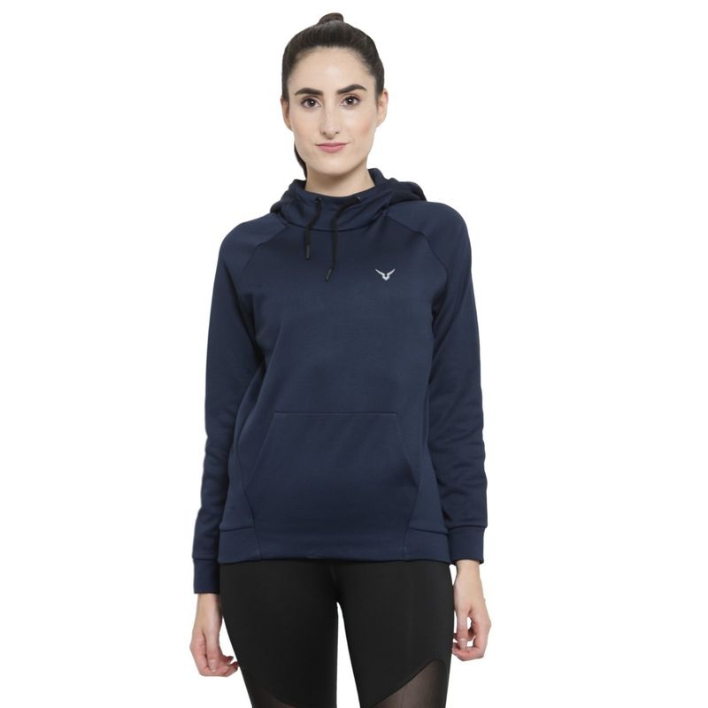 Buy INVINCIBLE Navy Women’s Box Fleece Sports Sweatshirt Online