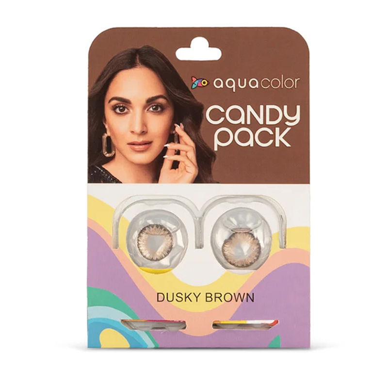 Buy Aquacolor Dusky Brown Daily Disposable Candy Pack Power -3 Online