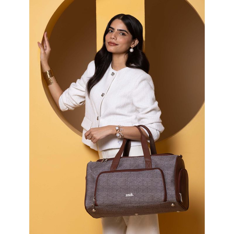 Buy Zouk Grey Tidal Wave Weekender Duffel Bag (M) Online