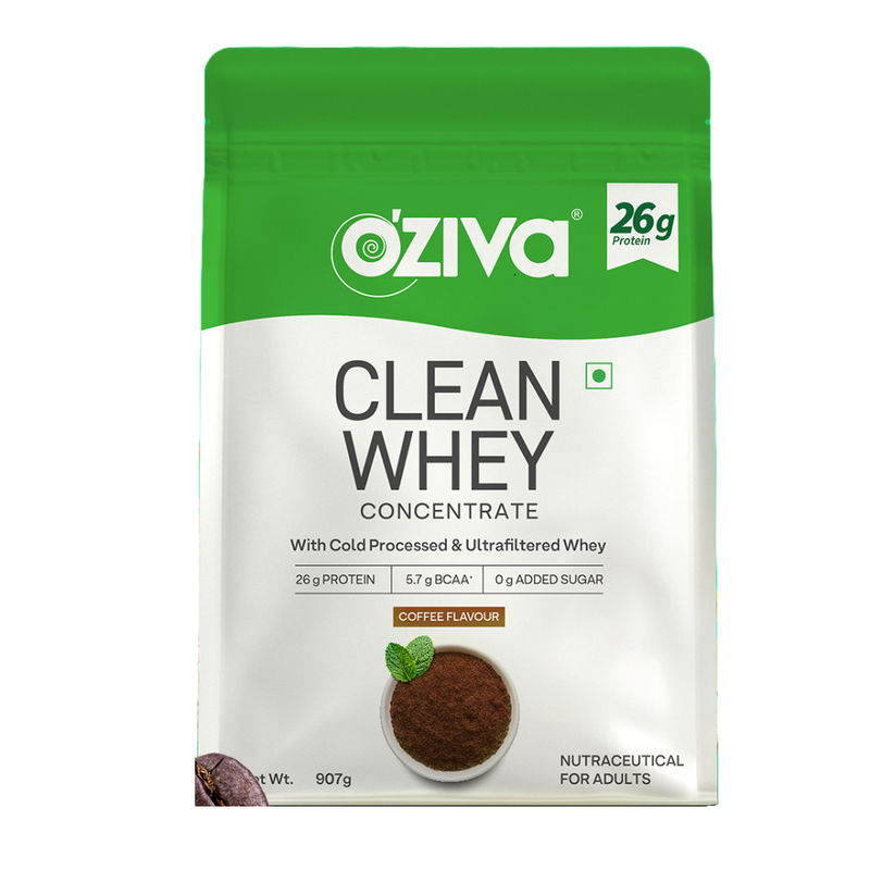 Buy Oziva Clean Whey Concentrate Protein Powder - Coffee Online