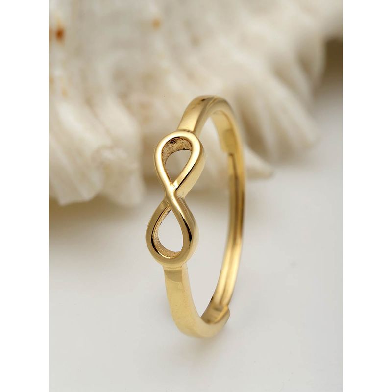 Buy Karatcart Kunuz 925 Sterling Silver Gold Plated Infinity Loop Shape ...