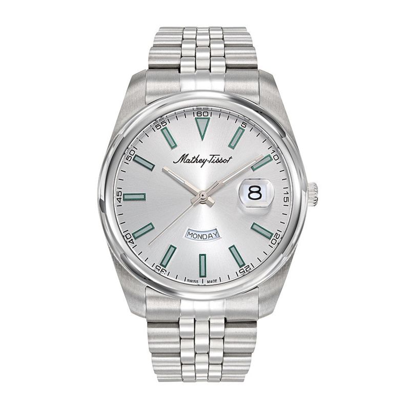 Buy Mathey-Tissot Men Swiss Made Mathy Day Silver Dial Watch-H510AS (M ...