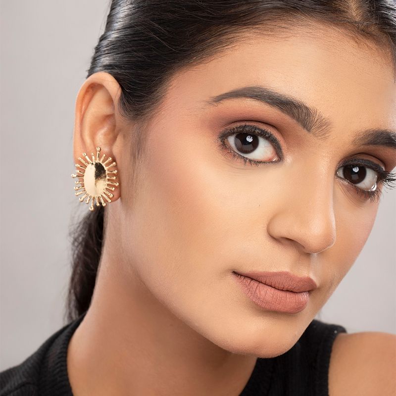 Buy PRITA Gold Plated Contemporary Studs (S) Online