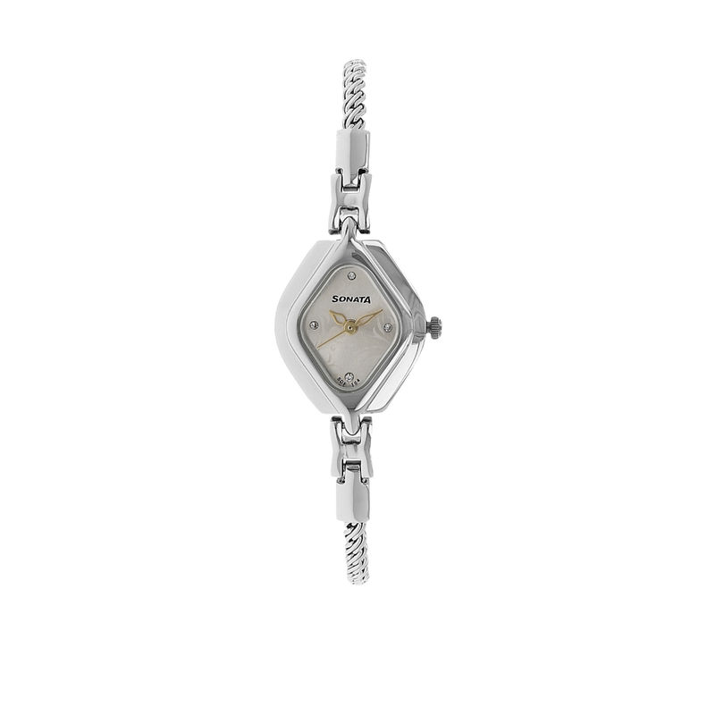 Sonata Wedding Edition - Peach Dial Silver Metal Strap Watch: Buy ...