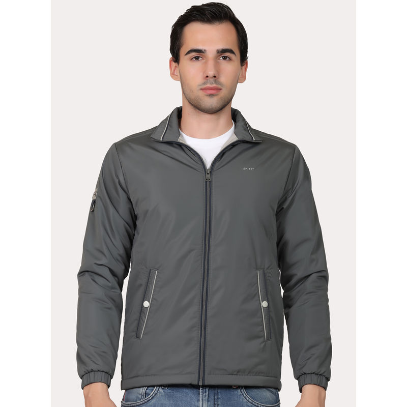 Buy SPIRIT Men Solid Collar Neck Full Sleeve Jacket Online