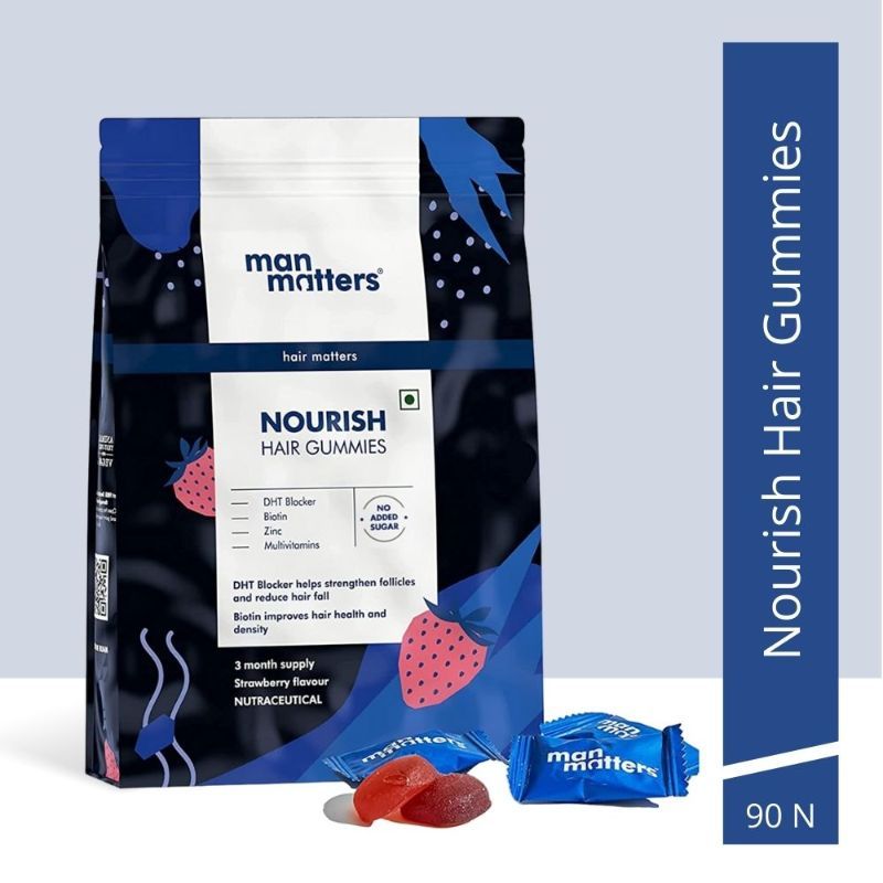 Buy Man Matters Biotin Hair Gummies For Men - No Added Sugar Online