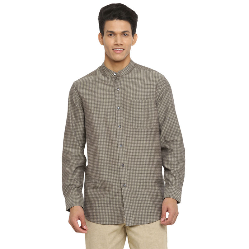 Buy Fabindia Cotton Chinese Collar Casual Shirt Online