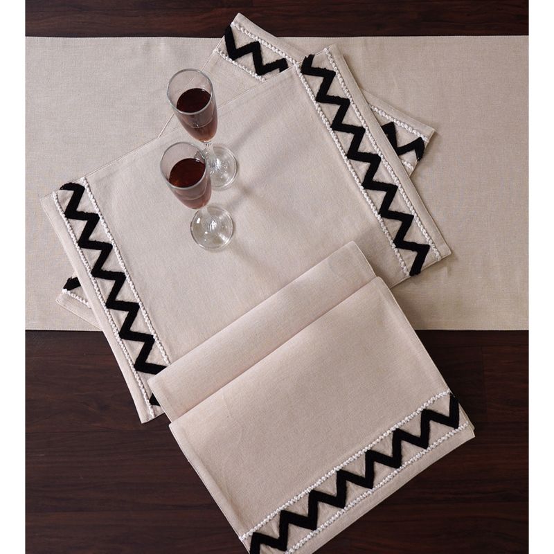 Buy ODE & CLEO Cotton Table Mat Placemat for Dining Table Washable 6 ...