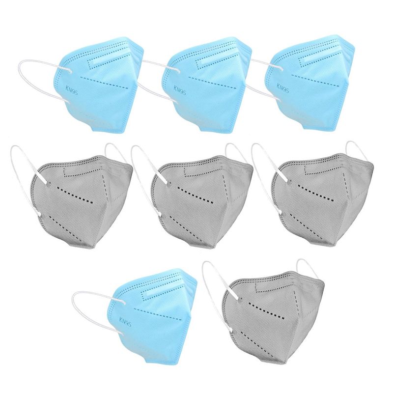 Fabula Pack Of 8 Kn95/N95 Anti-Pollution Reusable 5-Layer Mask (Blue ...