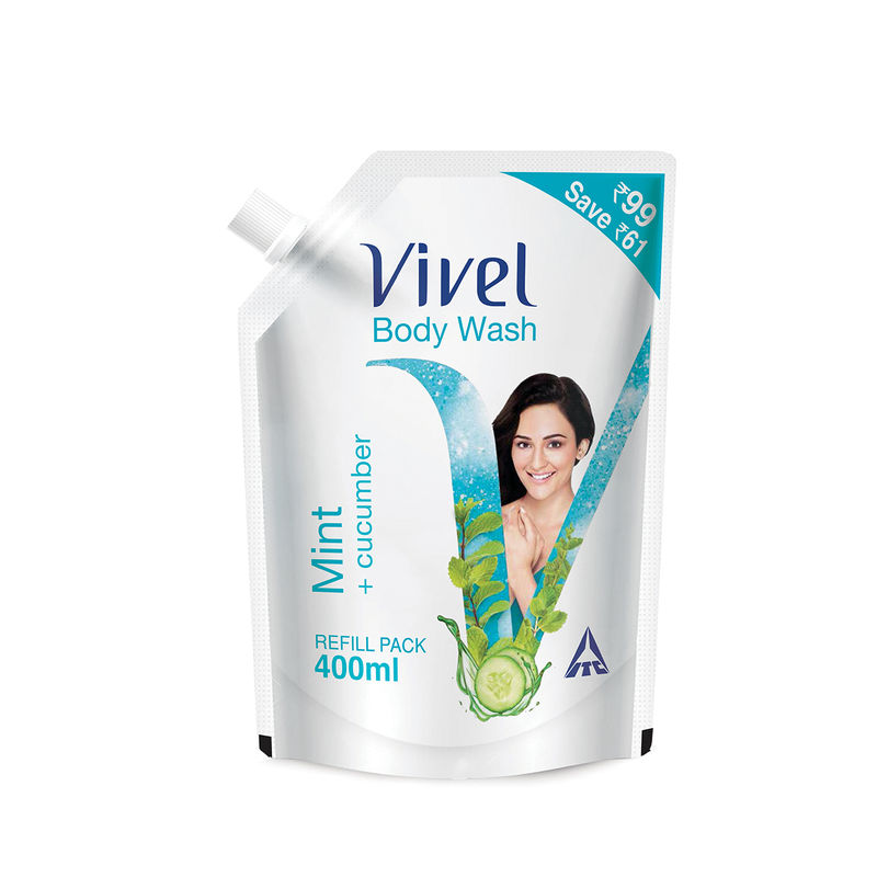 Vivel Body Wash Mint & Cucumber Cooling & Moisturising Refill Pack: Buy ...