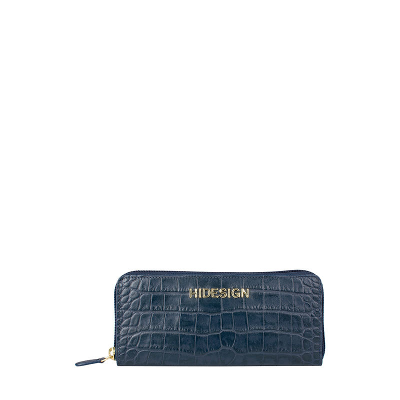 Buy Hidesign Carly W3 (Rf) Blue Wallet Online