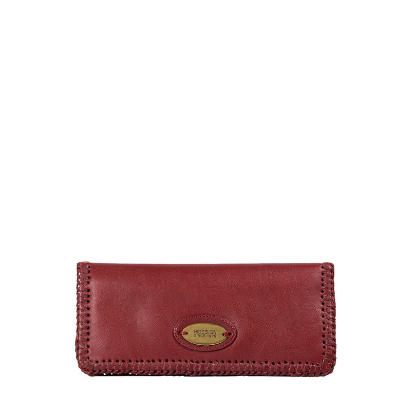 Buy Hidesign Amber W3 (Rf) Red Ladies Wallet Online