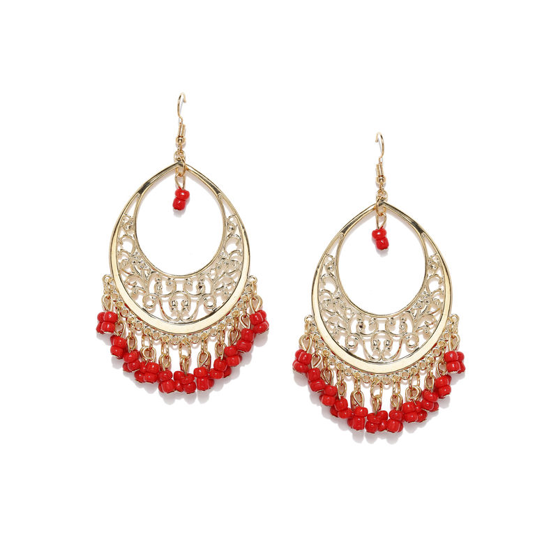 Toniq Red Firdosi Earrings: Buy Toniq Red Firdosi Earrings Online at ...