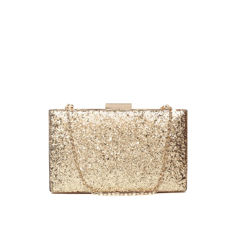 Buy Toniq Gold Glimmer Party Clutch Online