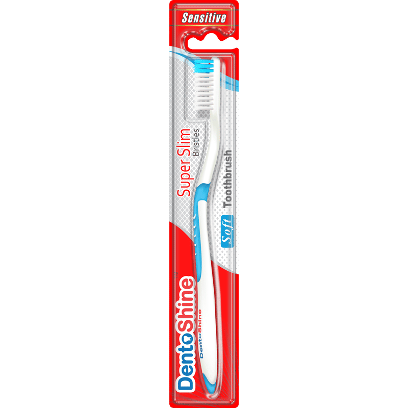 Buy Dentoshine Super Slim Toothbrush (Soft) - Blue Online