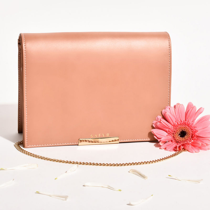 Buy Safyr Eve Peach Sling Bag Online