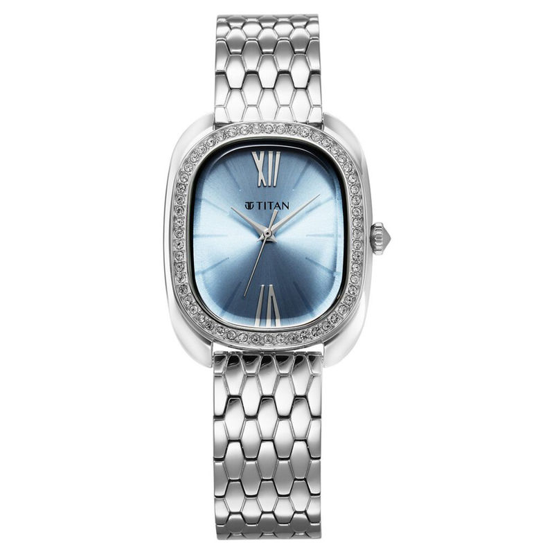 Buy Titan Women Purple Glamour Blue Dial Casual Watch (95317SM01) (M ...