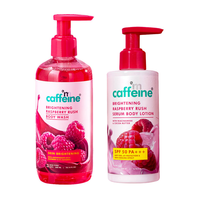 Buy MCaffeine Brightening Raspberry Serum Body Lotion SPF 50 PA ...