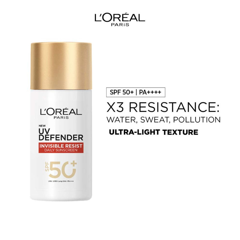 Buy L'Oreal Paris UV Defender Invisible Resist Daily Sunscreen SPF 50 ...