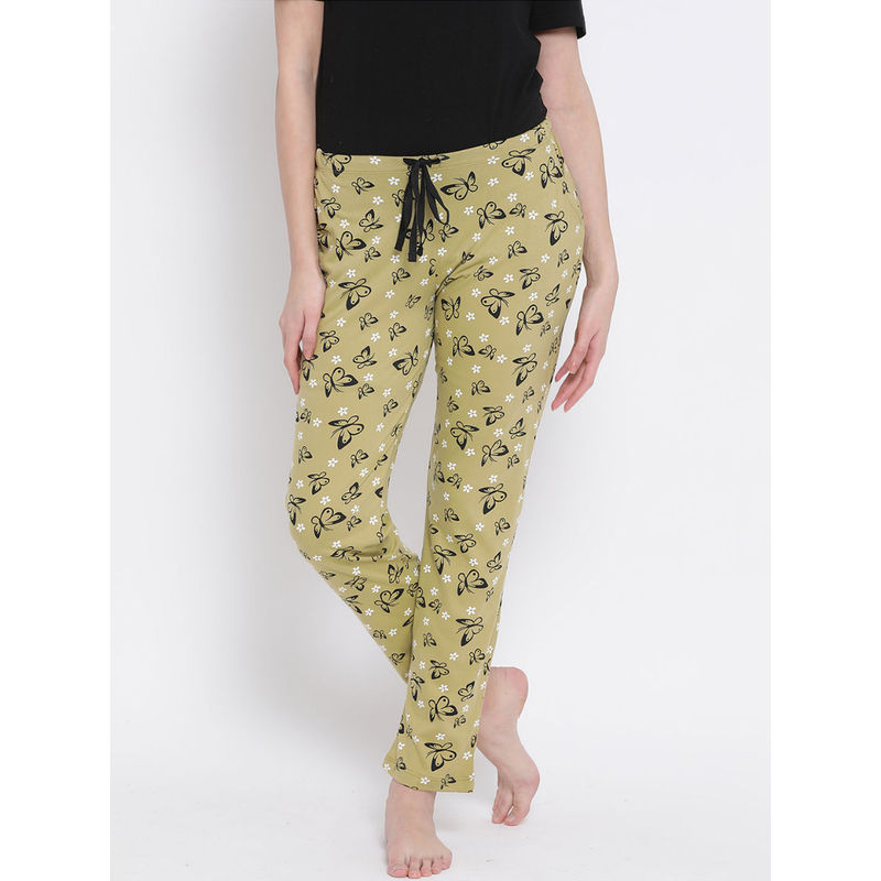 Buy Kanvin Womens Printed Pyjamas Beige Beige Online