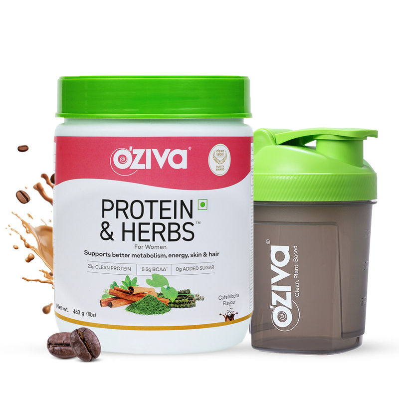 Buy Oziva Protein & Herbs Women With Multivitamins For Better ...