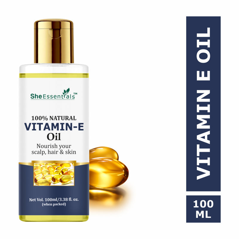 Buy She Essentials Pure Vitamin E Oil For Face, Body, Nail, Dry Skin ...