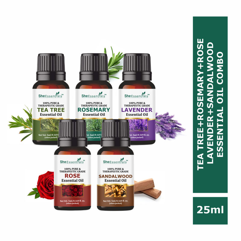 Buy She Essentials Rosemary, Teatree, Rose, Lavender & Sandal ...