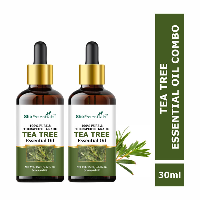 Buy She Essentials Tea Tree Essential Oil For Active Acne & Pimples ...