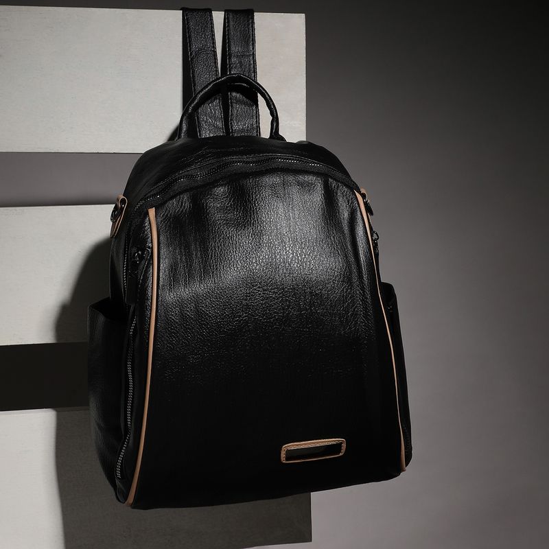 Buy Haute Sauce Contrast Piping Backpack - Black Online