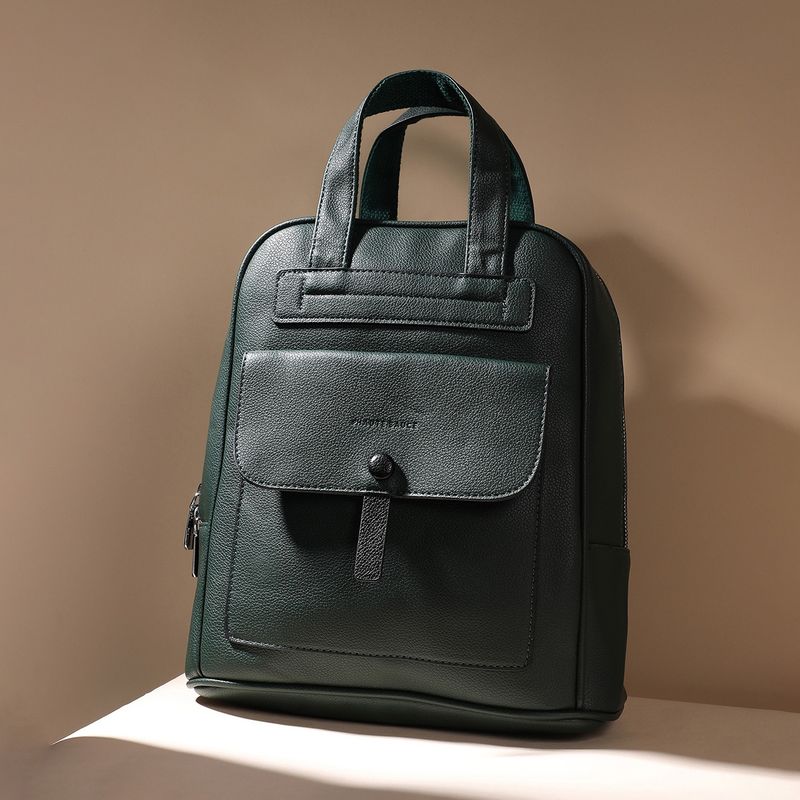 Buy Haute Sauce Top Handle Backpack - Forest Green Online