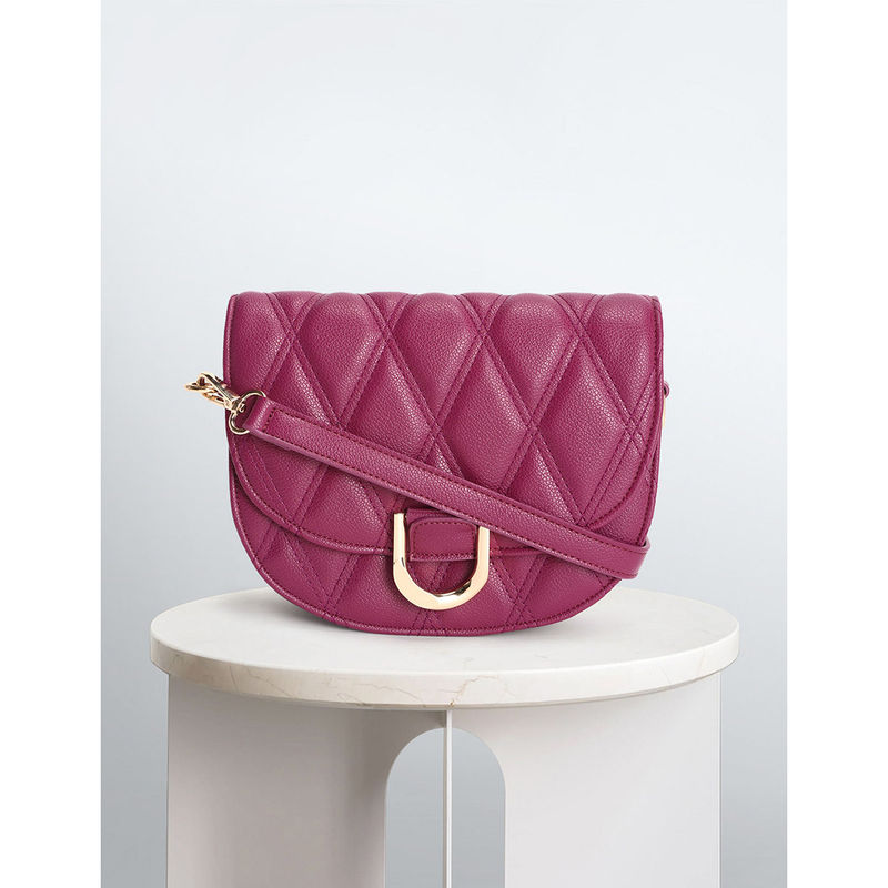 Buy U.S. POLO ASSN. Adjustable Strap Quilted Sling Bag Pink Online