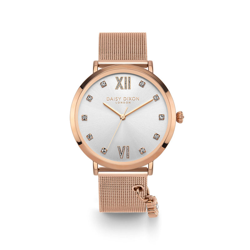 Buy Daisy Dixon Womens Pale Silver Sunray Dial Kendall Analog Watch - D ...