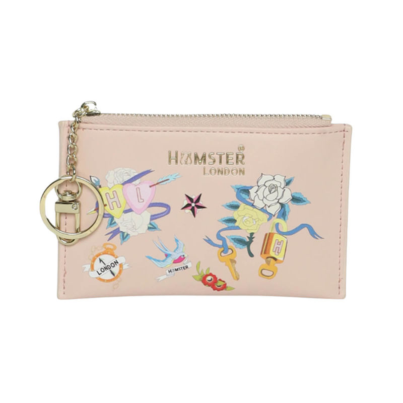 Buy Hamster London Millionaire Victoria Card Case with Zip Pink (S) Online