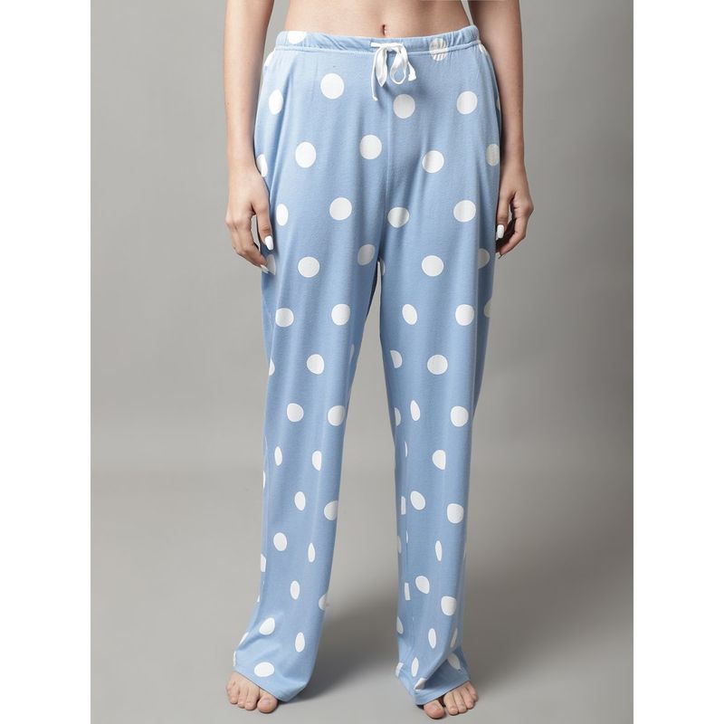 Buy Kanvin Womens Printed Self Design Knitted Straight Fit Pajamas ...