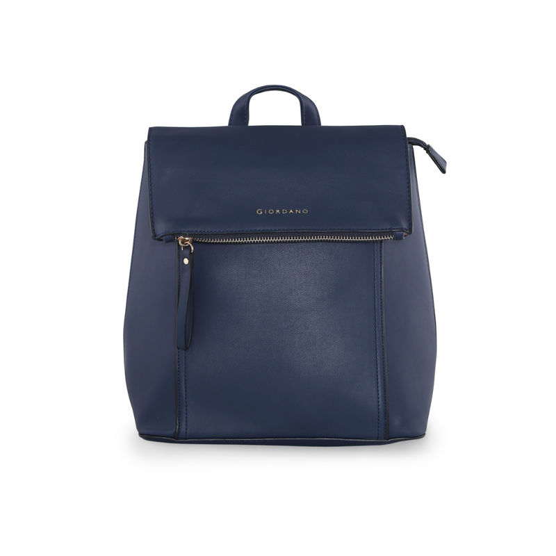 Buy Giordano Women's Navy Blue Solid Backpack Online