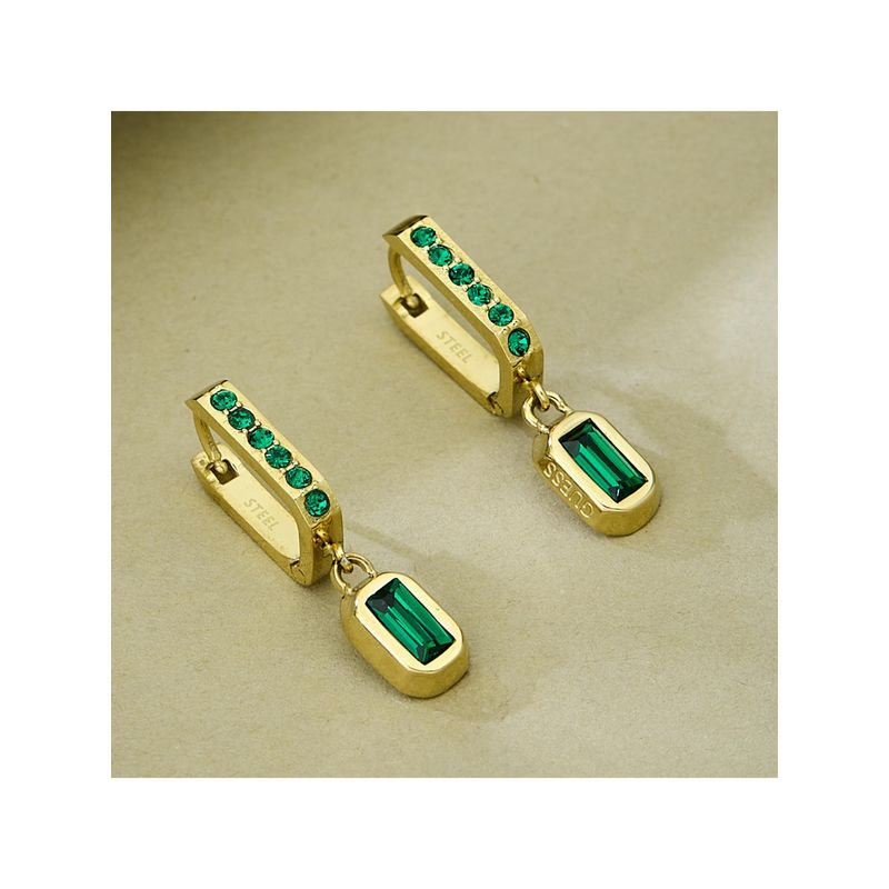 Buy Guess Hashtag Gold-Plated Stainless Steel Earrings For Women Online