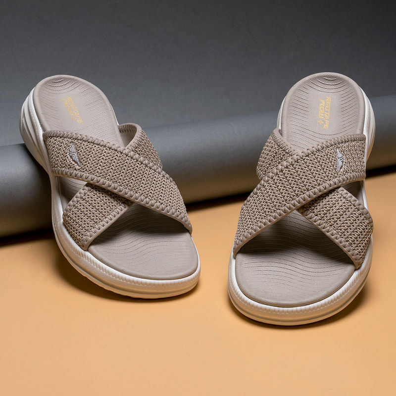 Red Tape Women Textured Beige Sliders: Buy Red Tape Women Textured ...