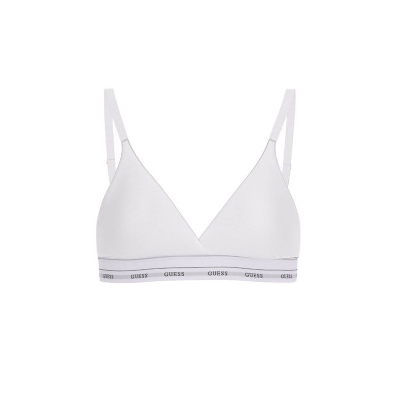 Buy Guess Polyamide Solid White Soft Bra Online
