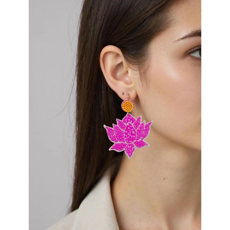 Buy Digital Dress Room Colourful Beaded Lotus Flower Design Dangler ...