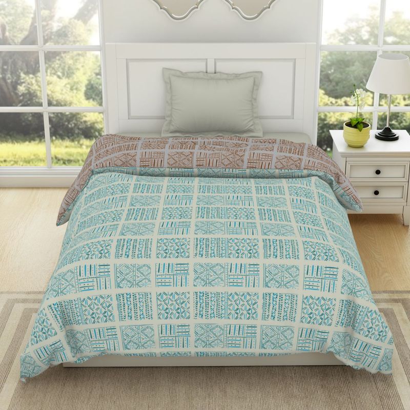 Buy SPACES Geospace 100% Cotton Shell Quilt -Aruba Blue Online