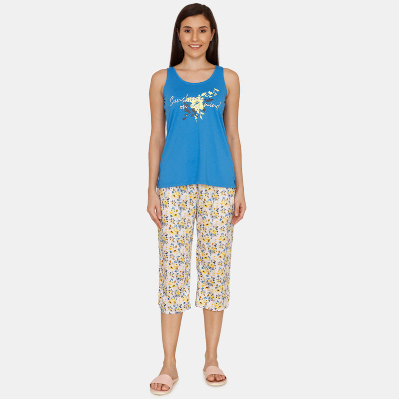 Zivame Bohemian Magic Rayon Capri Set - Multi-Color: Buy Zivame ...