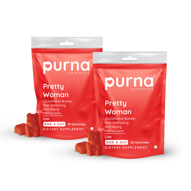 Buy Purna Gummies Pretty Woman Glutathione Cola Flavour - Pack Of 2 Online
