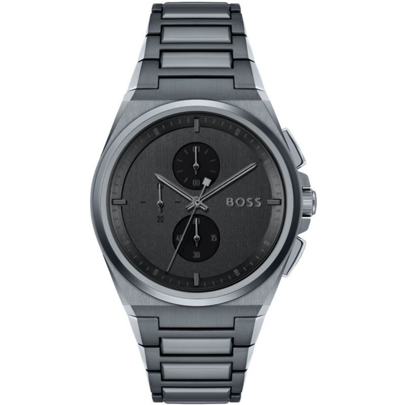 Buy Boss STEER Chronograph Grey Tonneau Men Watch - 1513996 (M)(M) Online