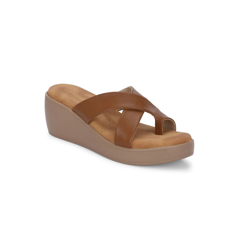 Buy CLOG LONDON Women Casual Brown Wedges Online