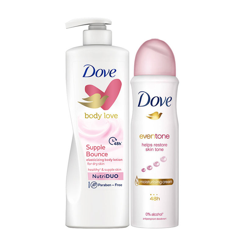 Dove Body Love Supple Bounce Body Lotion & Eventone Deodorant For Women ...
