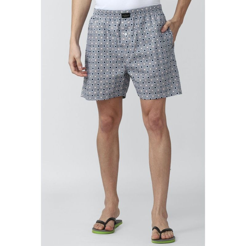 Buy Peter England Men Grey Print Boxer Shorts Online