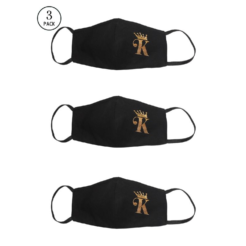 Buy Bellofox Badshah Cards Printed 3-layer 3-ply Cotton Face Mask Mask ...
