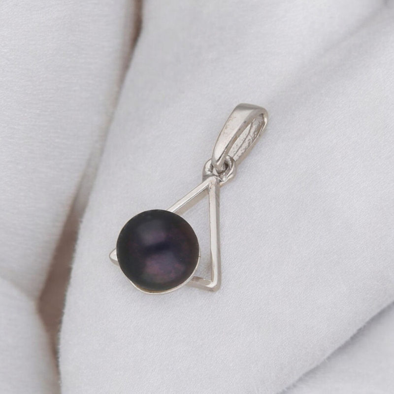 Buy Sri Jagdamba Pearls 925 Sterling Silver Mahika Simple Pearl Pendant ...
