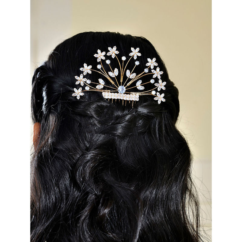 Buy Voylla Royal Romance Hazel Hair Comb Pin Online